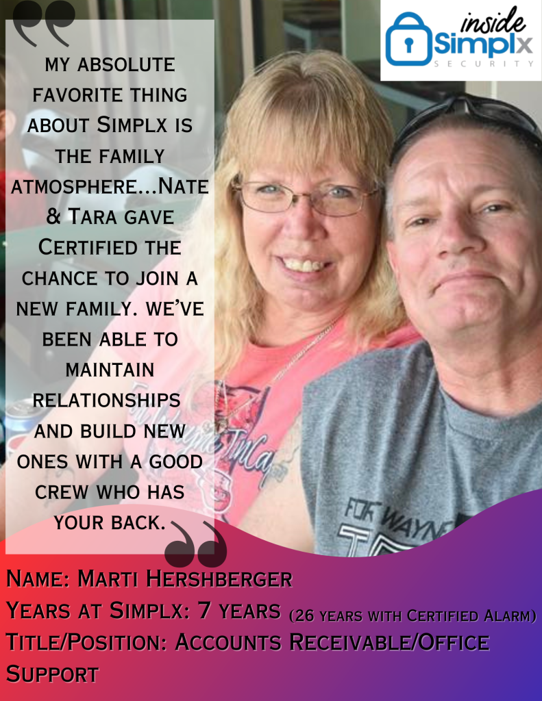 Employee Highlight: Marti Hershberger - Simplx Security